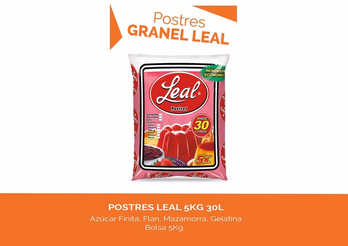 Azúcar Finita, Flan Mazamorra, Gelatina 5kg Leal